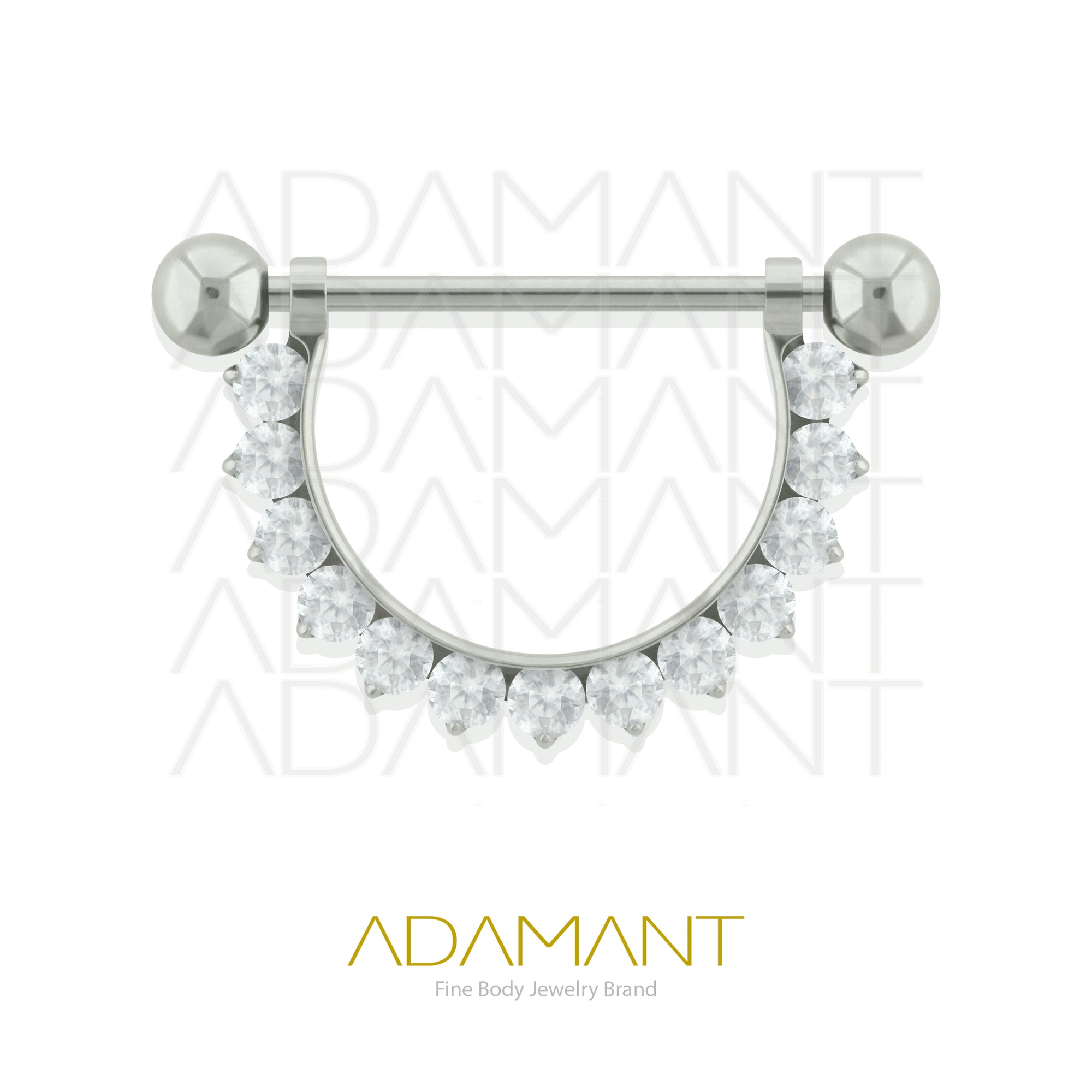 16g, Barbell Externally Threaded, Nipple, Titanium, Linked Dangle ...