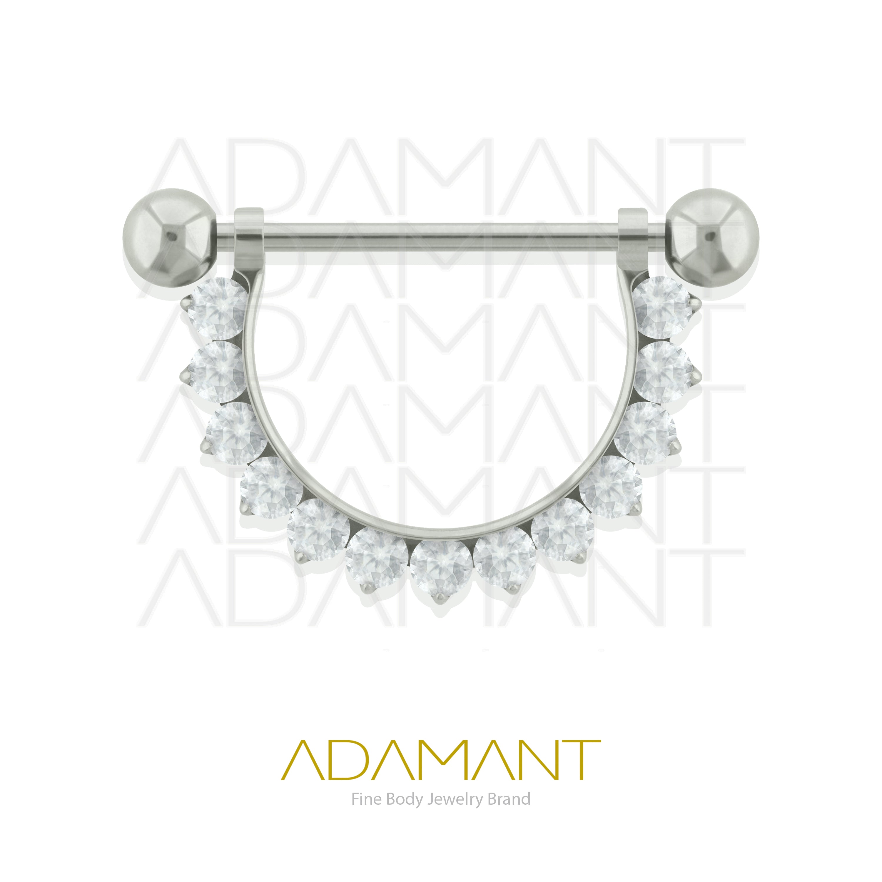 16g, Barbell Externally Threaded, Nipple, Titanium, Linked Dangle ...