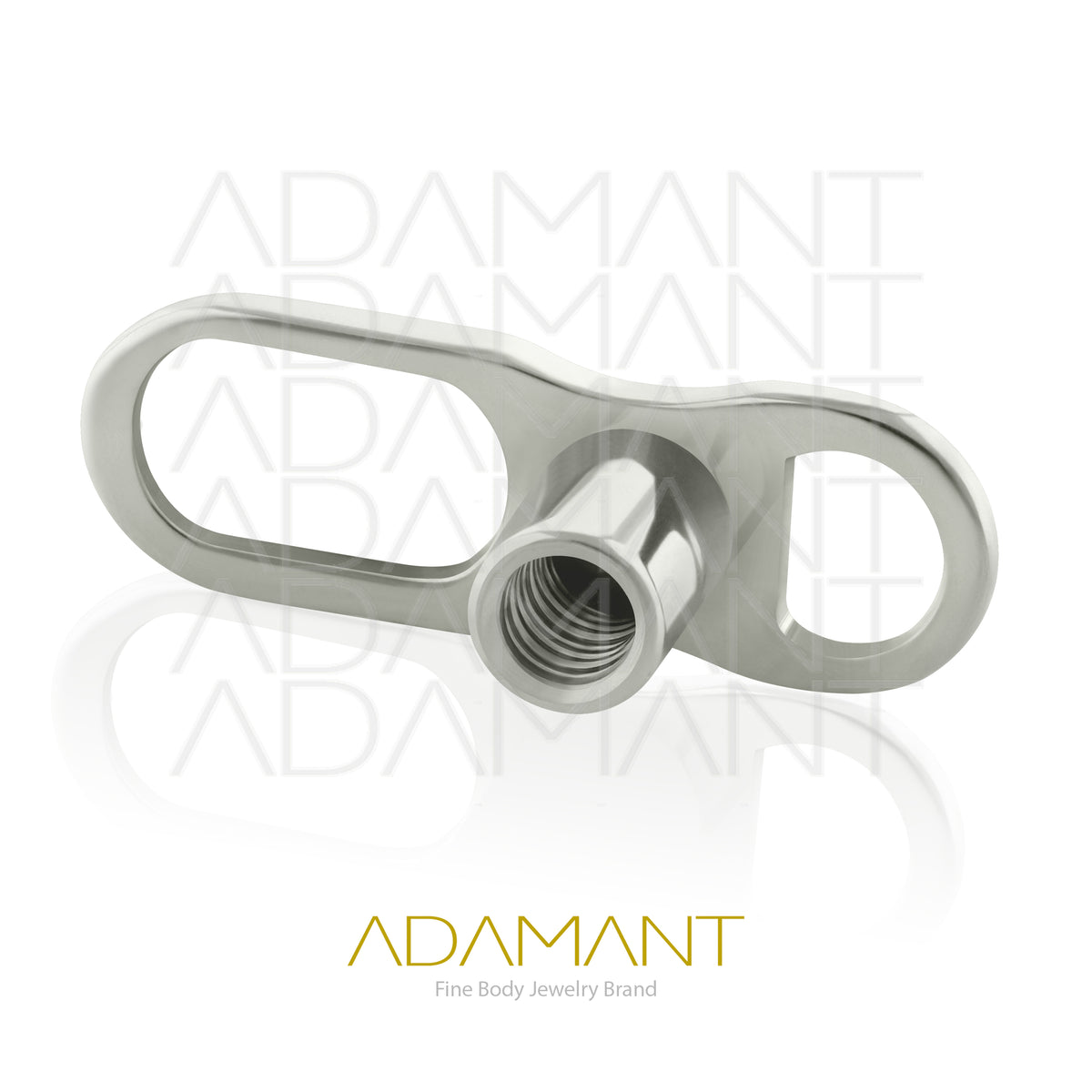 14g, Threaded, Dermal, Titanium, Wide Microdermal anchor with 2 holes ...